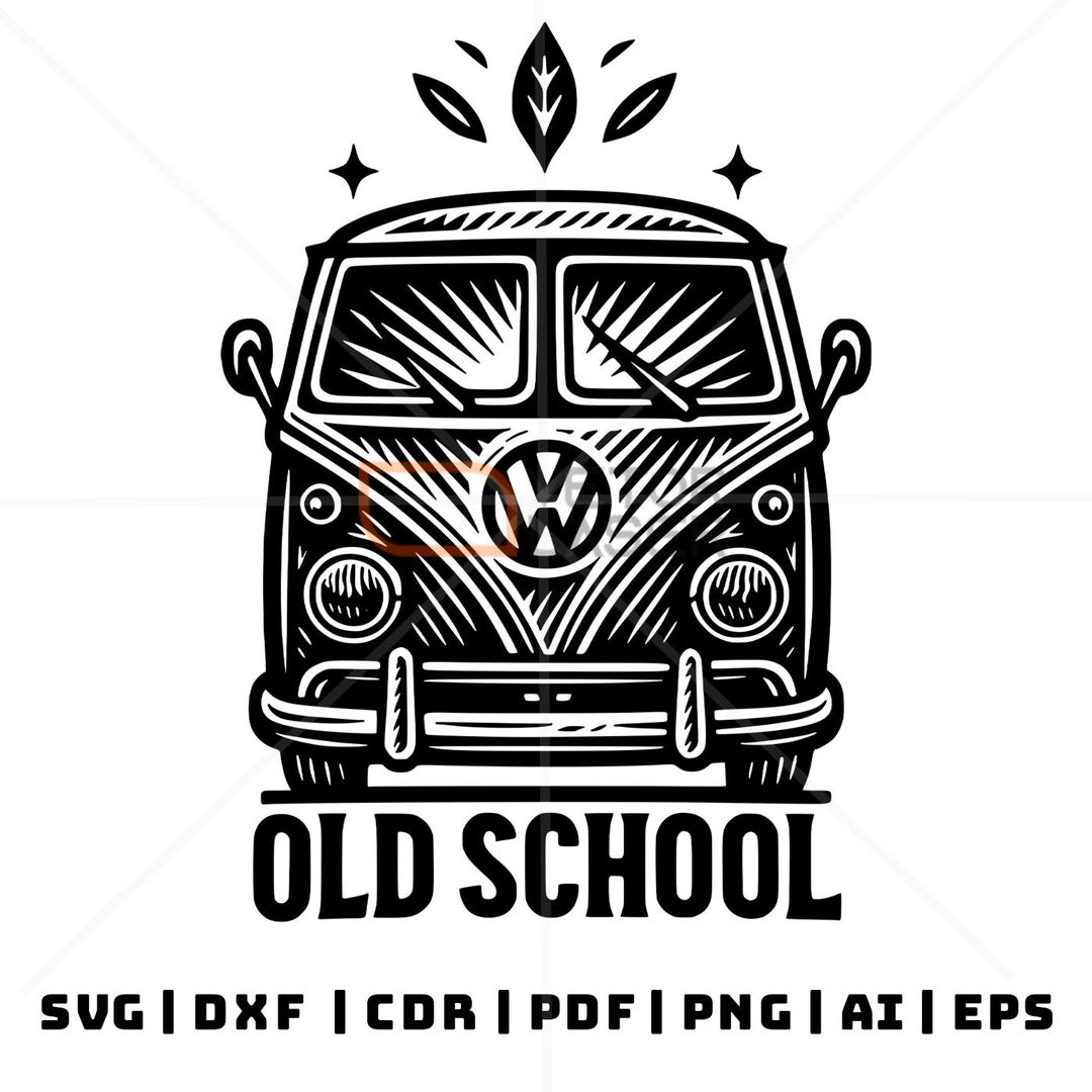 Retro Vintage Car Camper Van Kombi Svg File Cdr Eps Ai Dxf Png Pdf ...