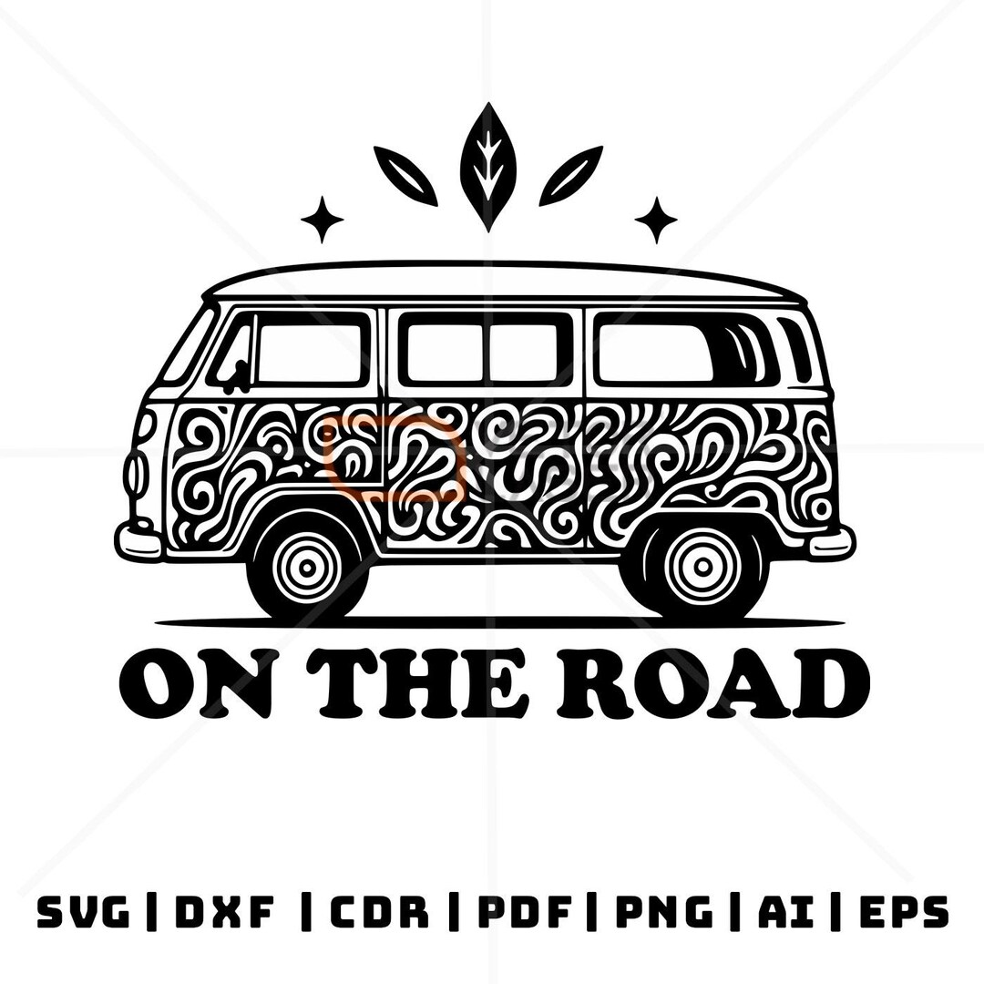 Retro Camper Van Kombi Vector Graphics: SVG, PDF, PNG (digital Download ...