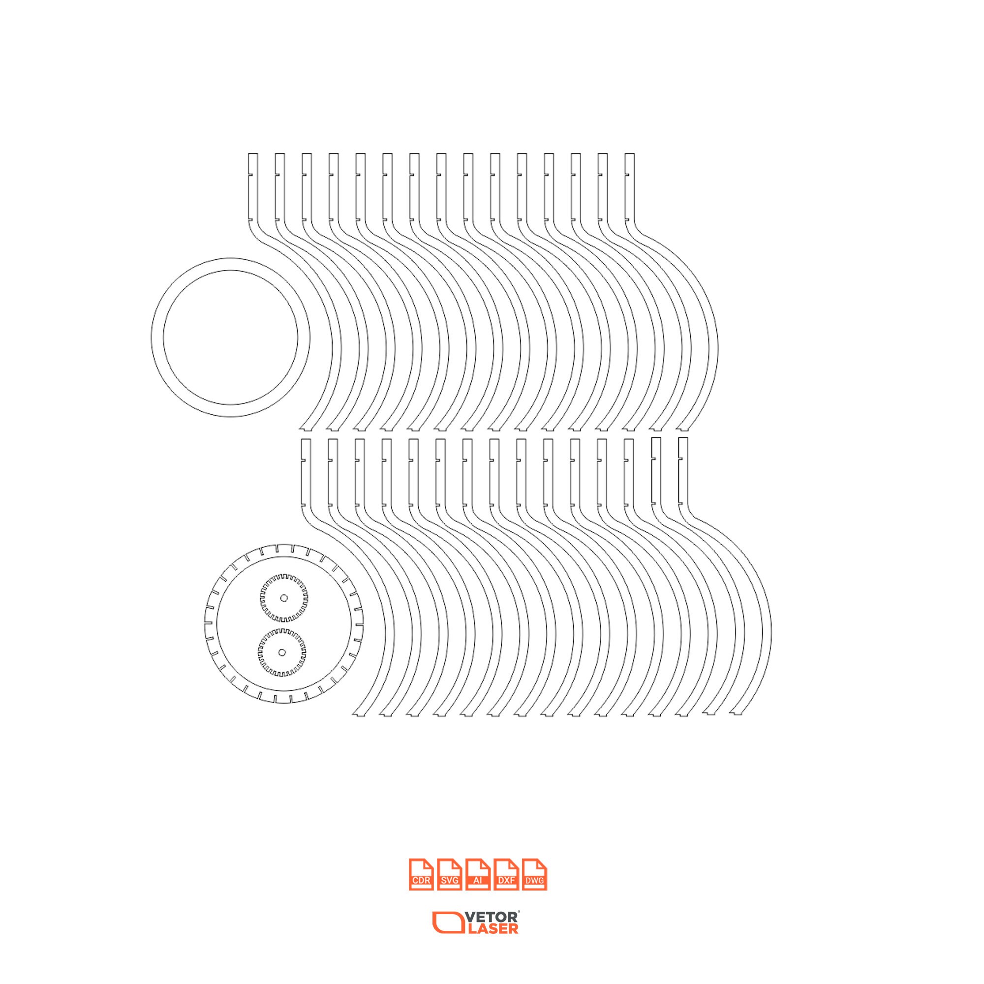 Laser Cut File Ceiling Lamp DXF and SVG Files CVLP03 - Etsy