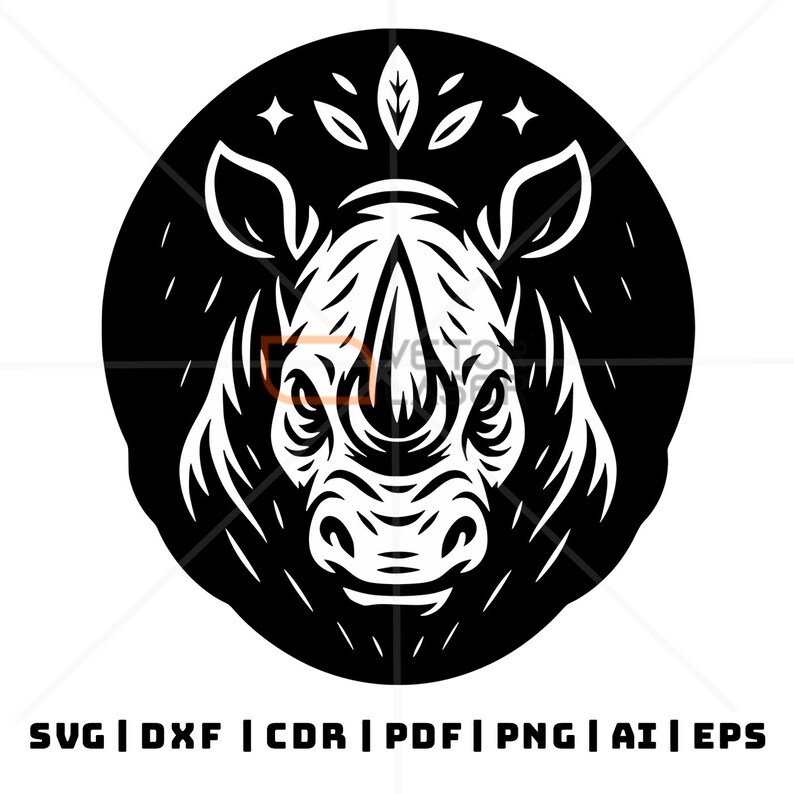 Rhino Vector File Svg Cdr Eps Ai Dxf Png Pdf - Etsy