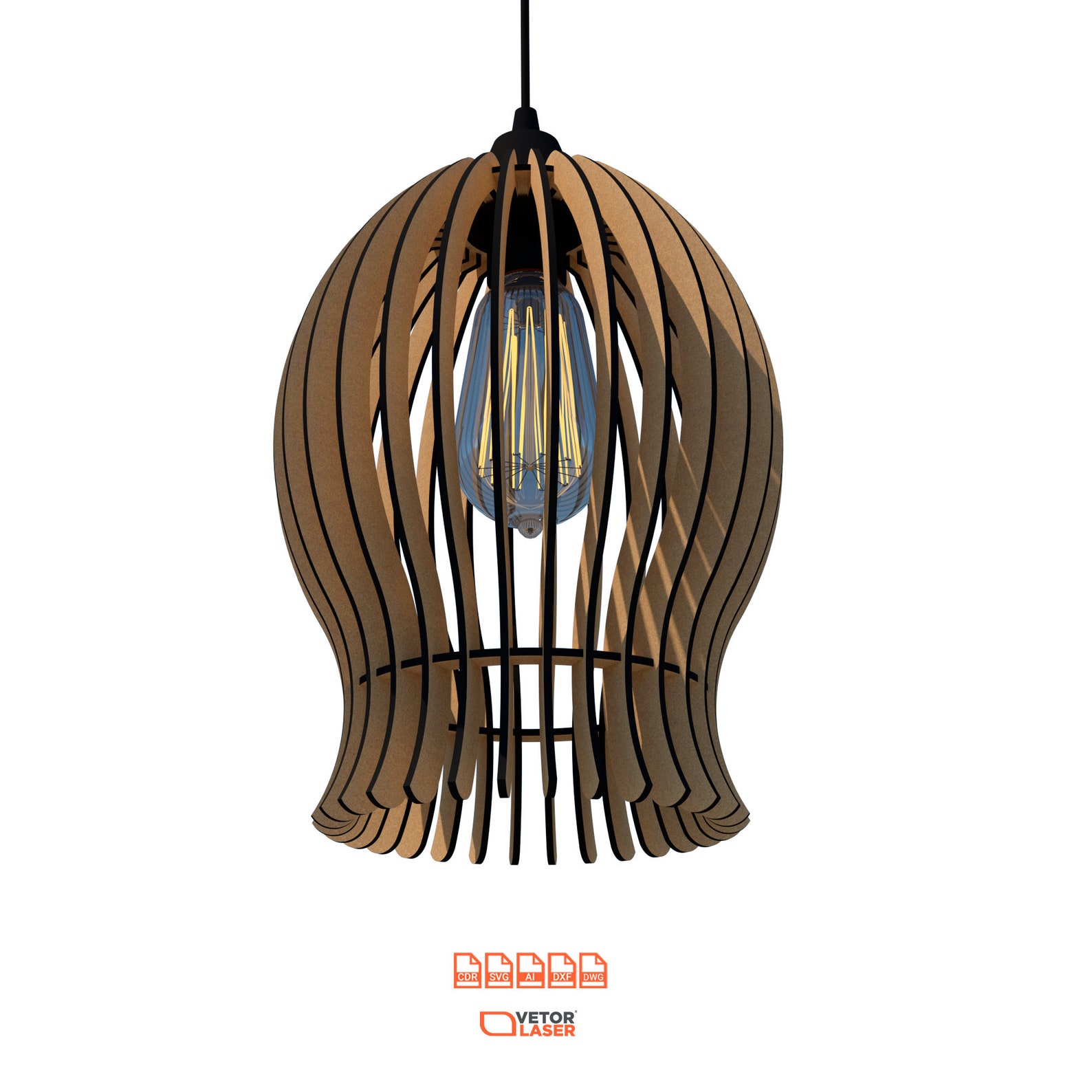 Laser Cut File Lamp Template Hanglamp Decoration SVG DXF | Etsy