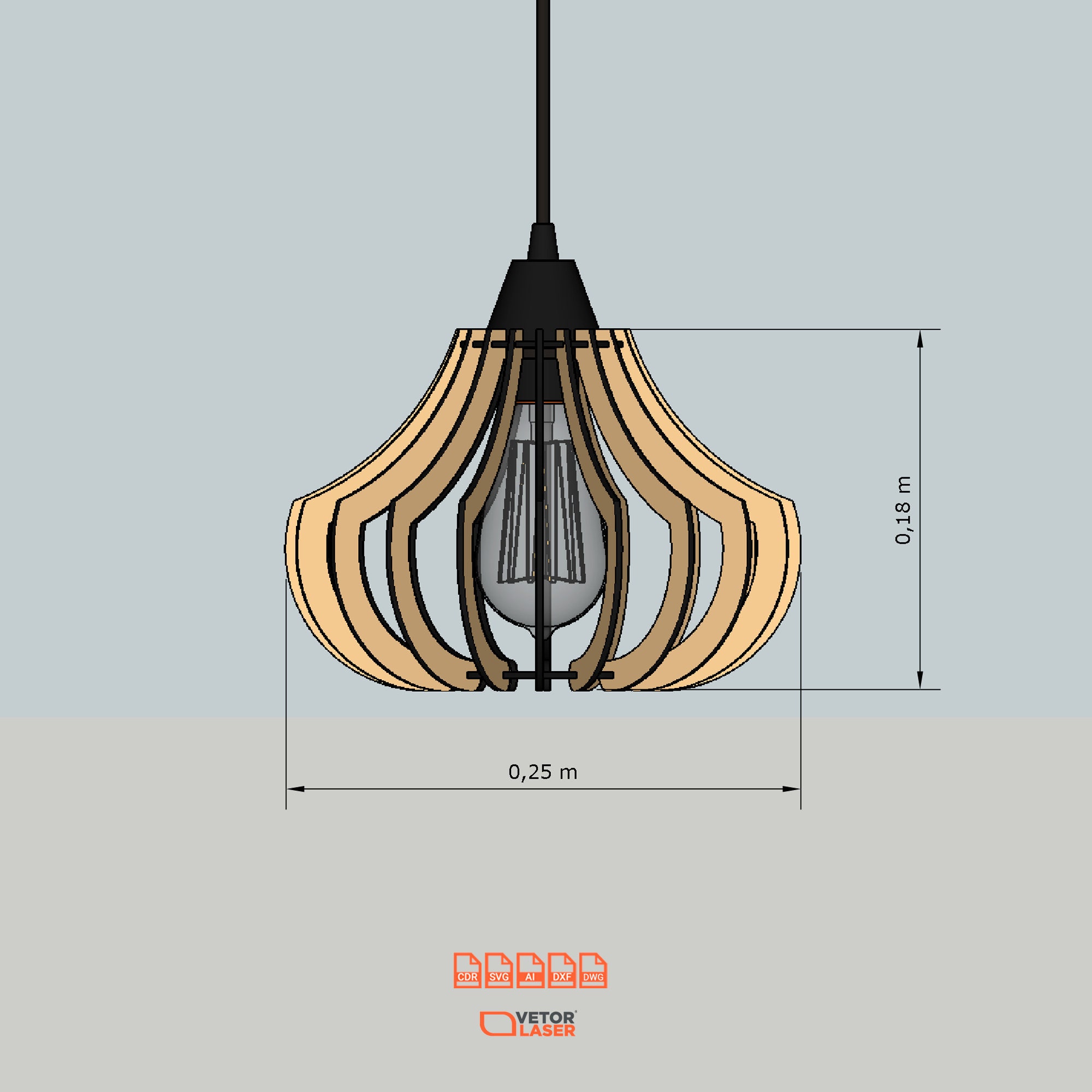 Laser Cut File Ceiling Lights Project Template File SVG DXF VLP2320LX ...