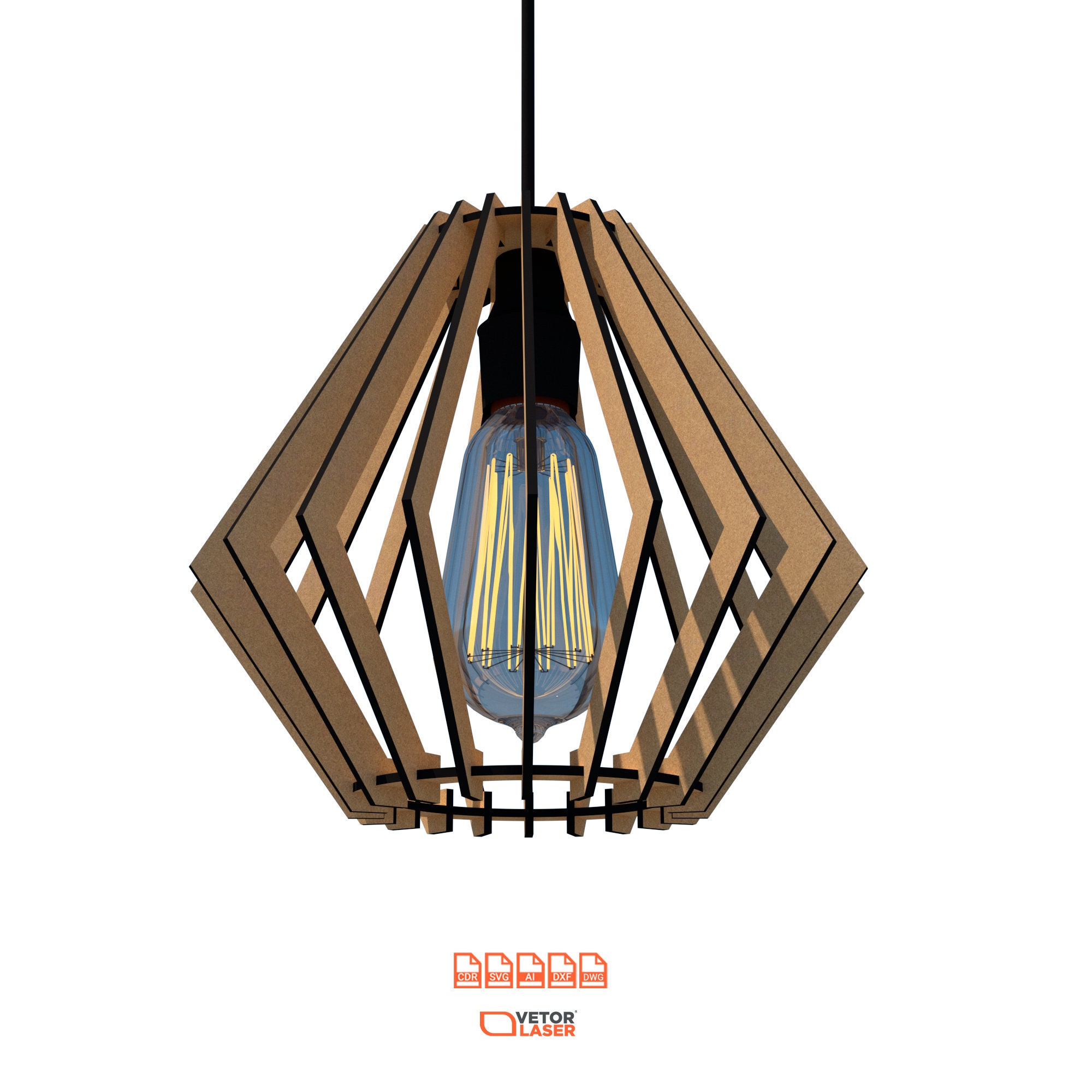 Laser Cut Lighting Fixtures Project Template File SVG DXF VLP2701 ...