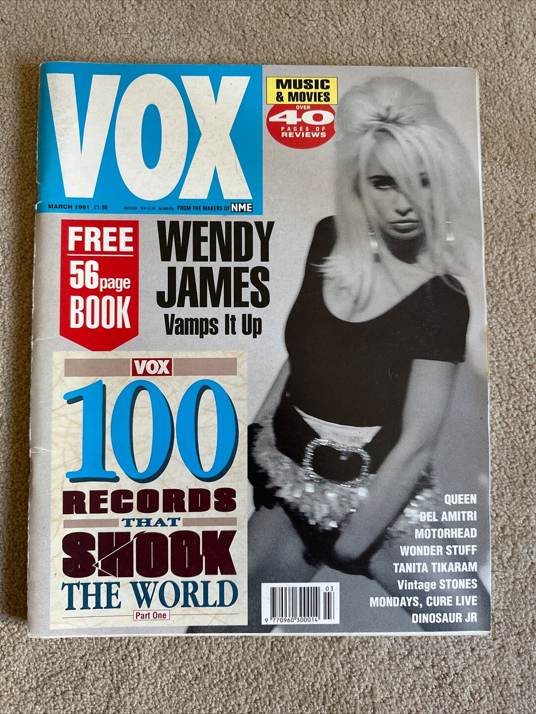 Vintage Vox Magazine March 1991 Wendy James Transvision Vamp Queen ...