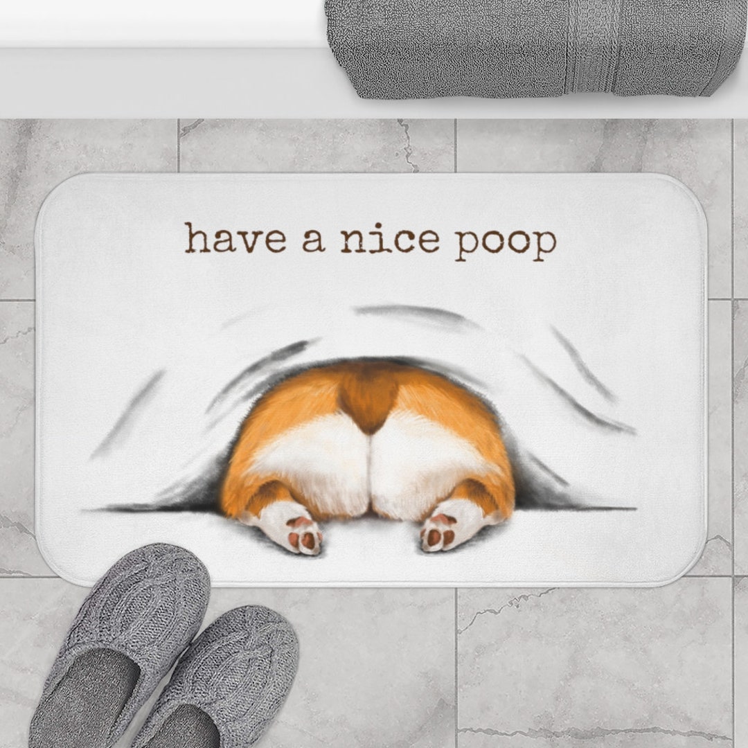 Have A Nice Poop Funny Bath Mat | Funny Bathroom Rug, Toilet Mat, Funny ...
