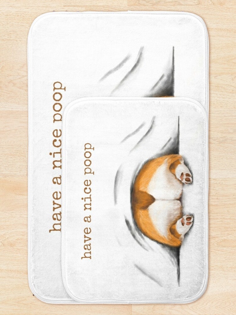 Have A Nice Poop Funny Bath Mat | Funny Bathroom Rug, Toilet Mat, Funny ...