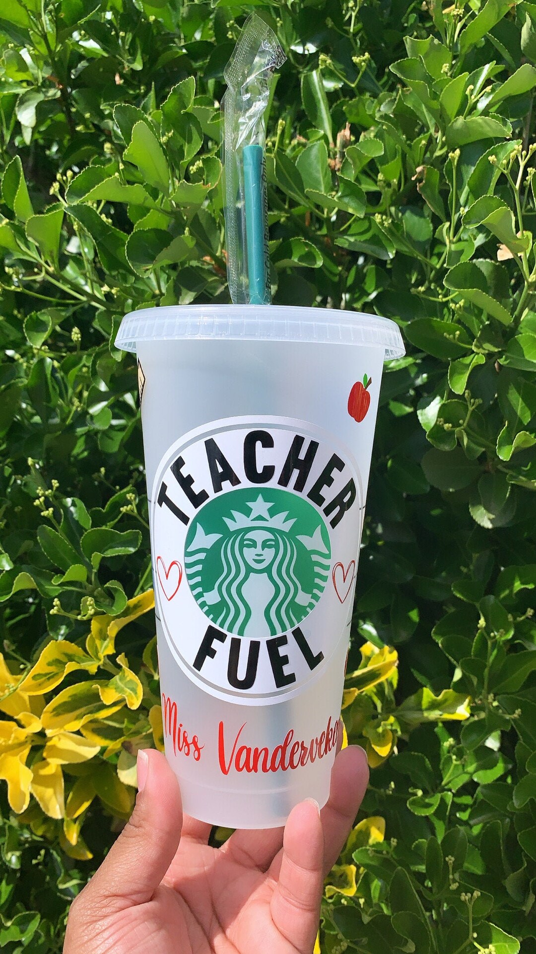 Teacher Fuel Starbucks Cold Cup - Etsy
