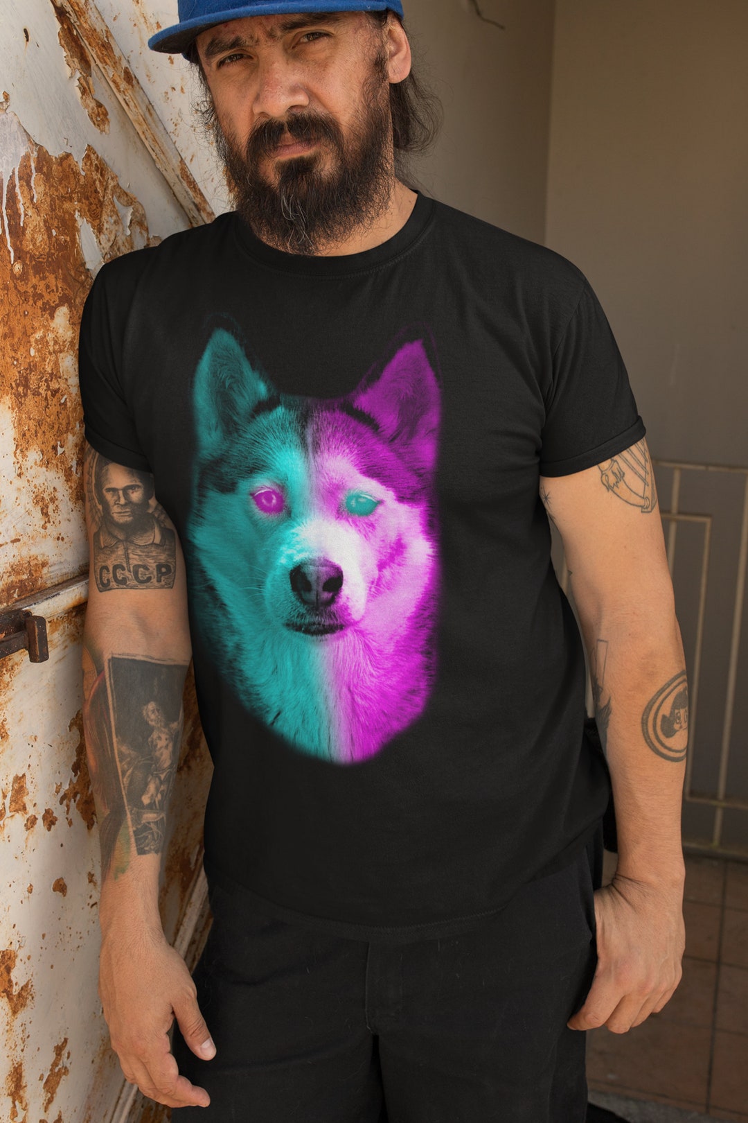 Neon Husky With Neon Colored Eyes End Dyed Fur I Love Dogs - Etsy.de