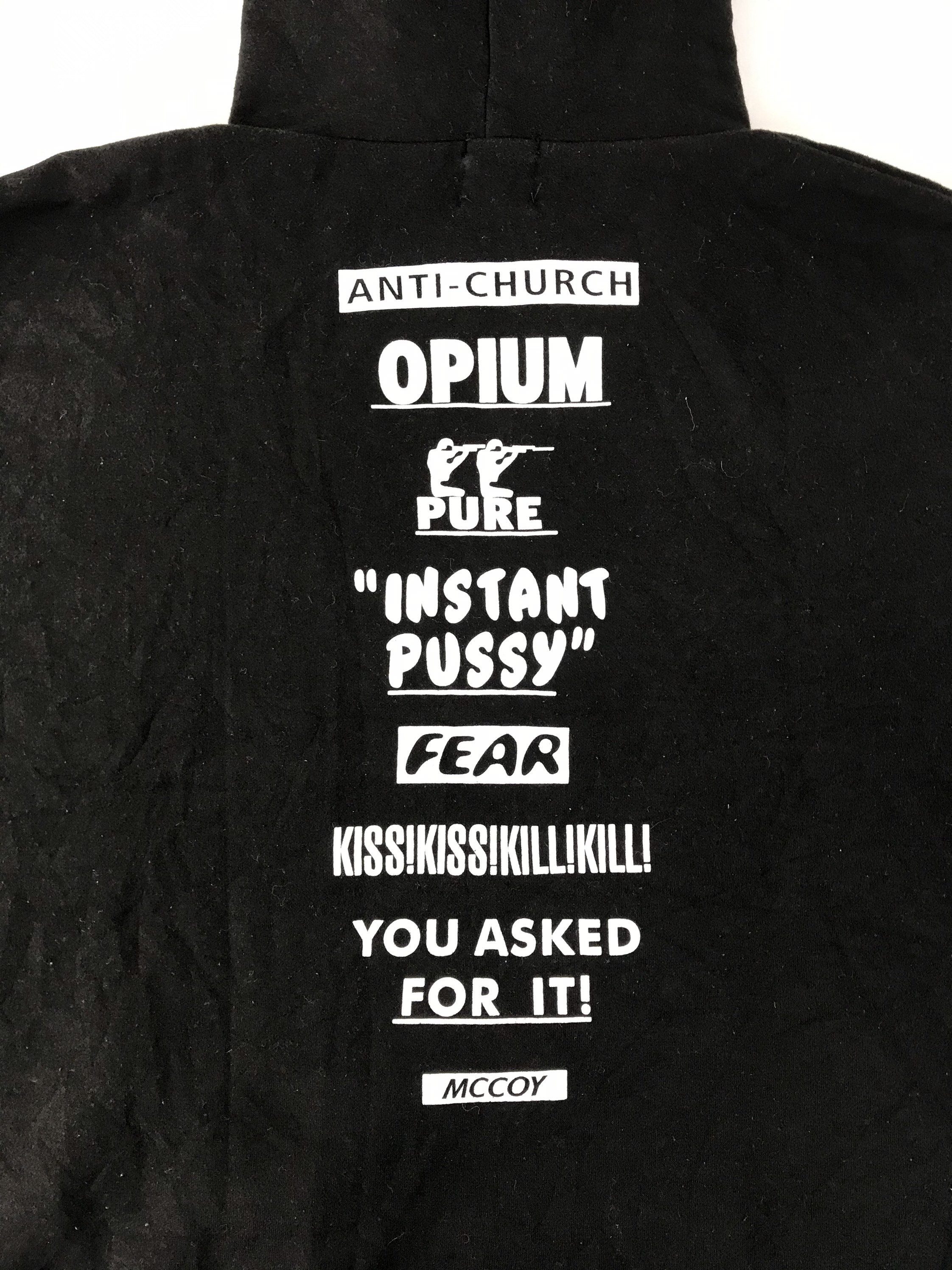 Vintage the Real Mccoy Anti Church Opium Hoodies Pull Over Big Logo ...