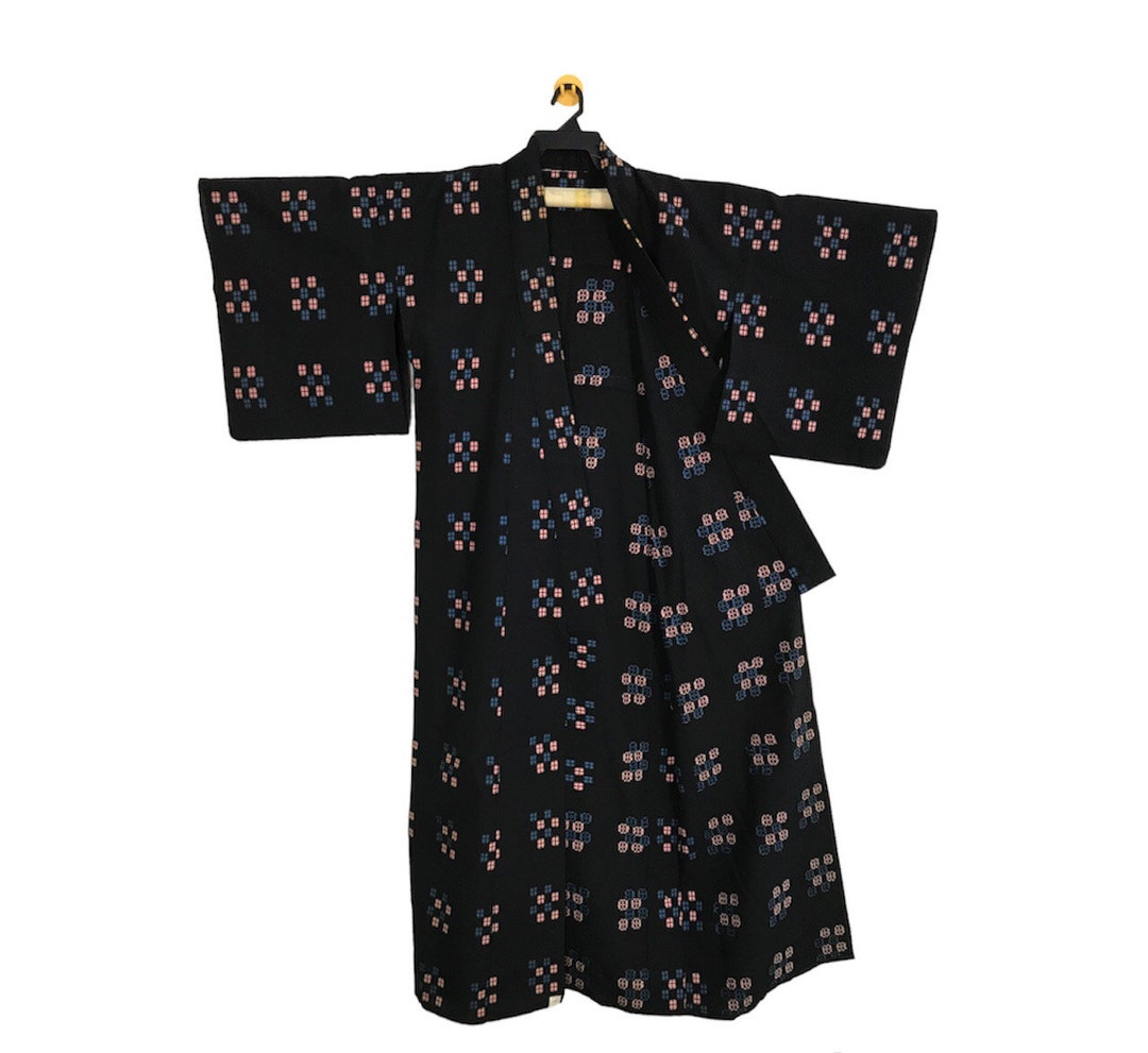 Mega Sale!!! Vintage Noragi Kimono Haori Hanten Jinbei Japanese Cardigan Happi Jacket XL Igeta ...