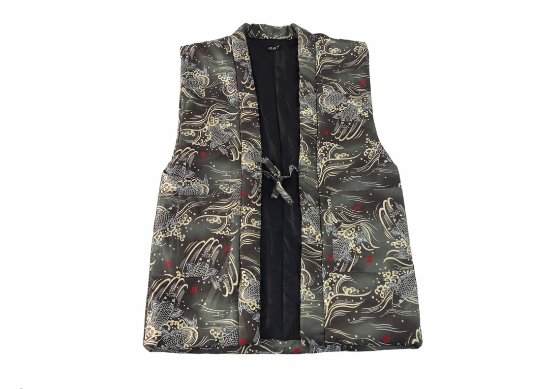 Vintage Quilted Noragi Kimono Hanten Jinbei Japanese Traditional Haori ...