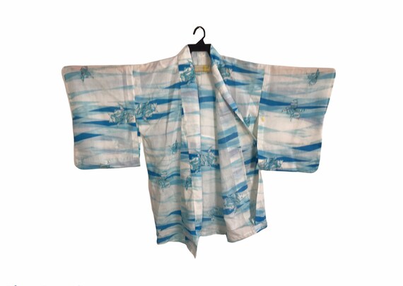 Vintage Japanese Traditional Noragi Kimono Haori Hant… - Gem