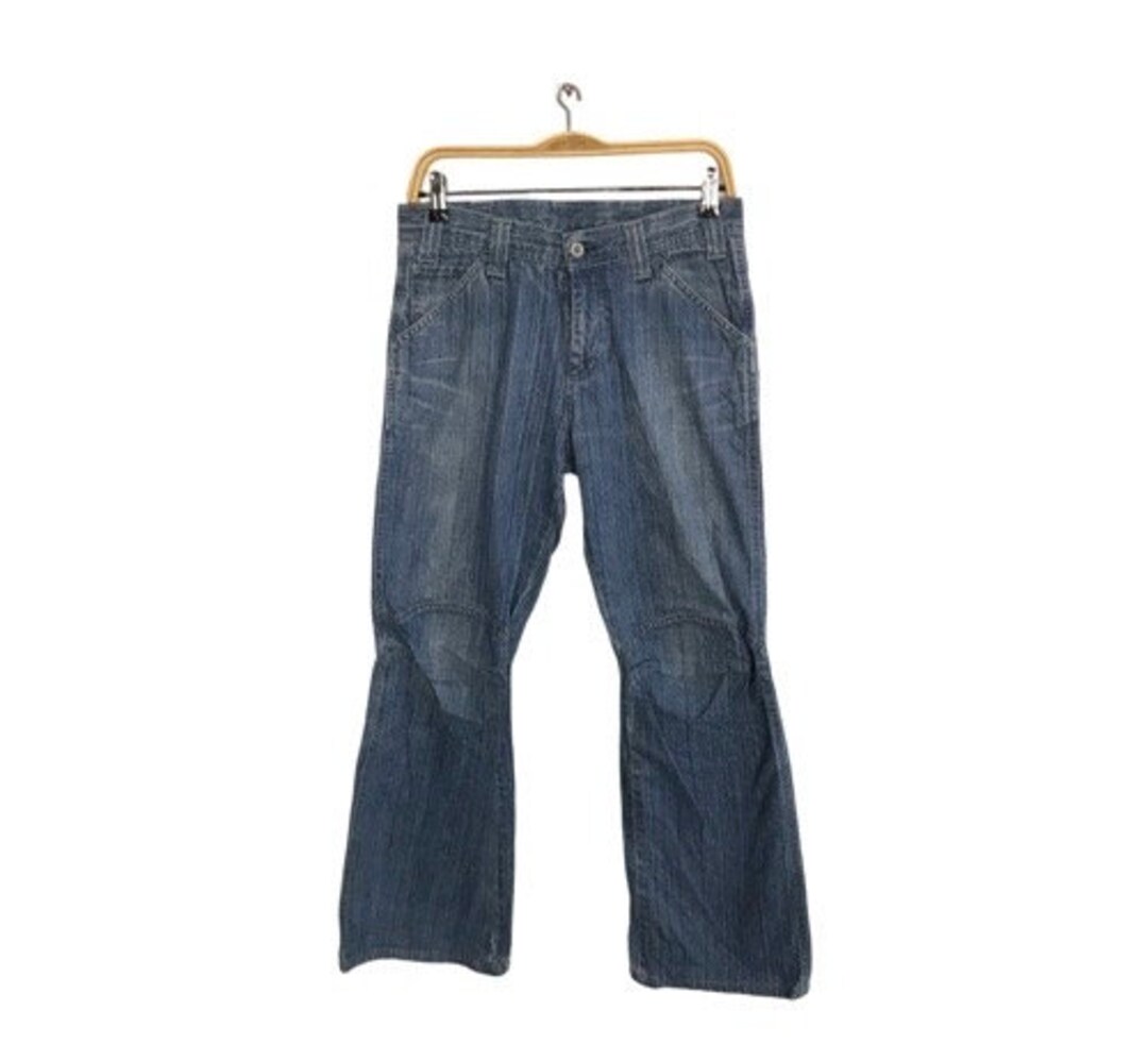 Vintage G Star Raw Slub Denim Original Jeans Flaps Pocket Double Knee ...