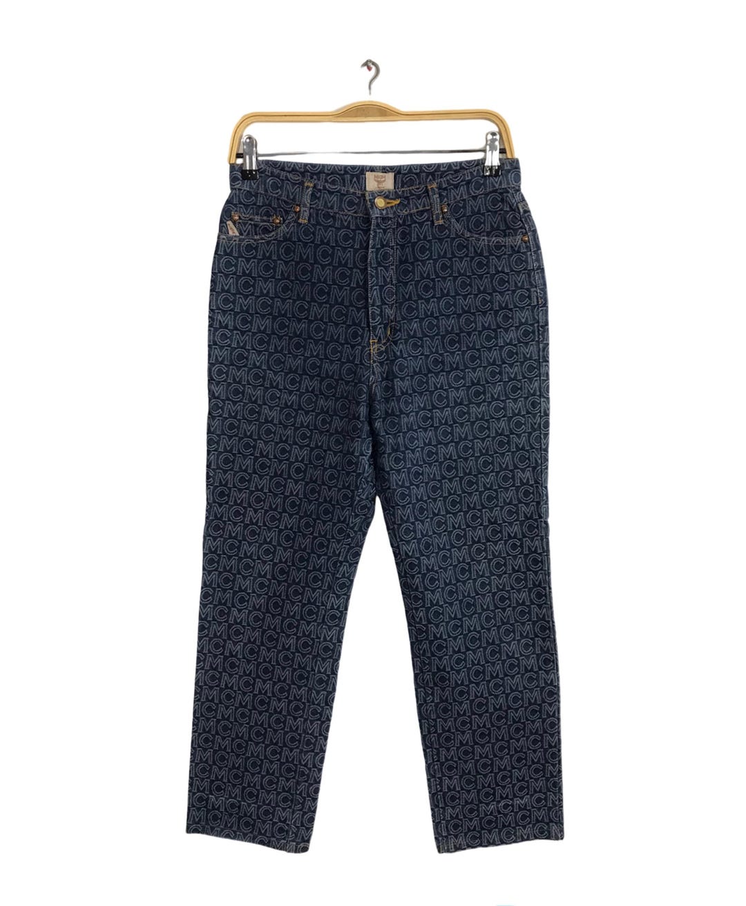 Rare Vintage MCM Legere Jeans Nova Checked Monogram Indigo Denim Jean ...