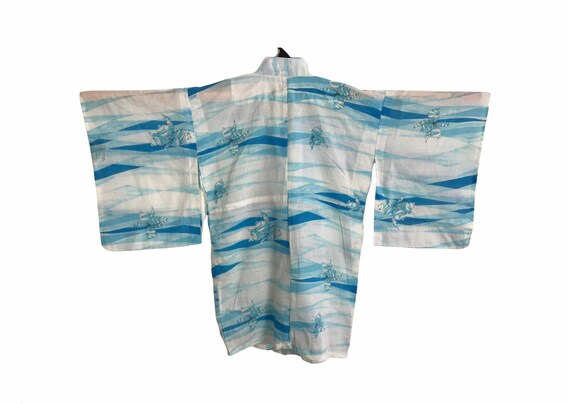 Vintage Japanese Traditional Noragi Kimono Haori Hant… - Gem