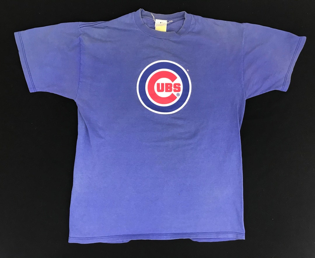 Vintage 90s MLB UBS Chicago Cubs Genuine Merchandise Big Logo Tee T ...