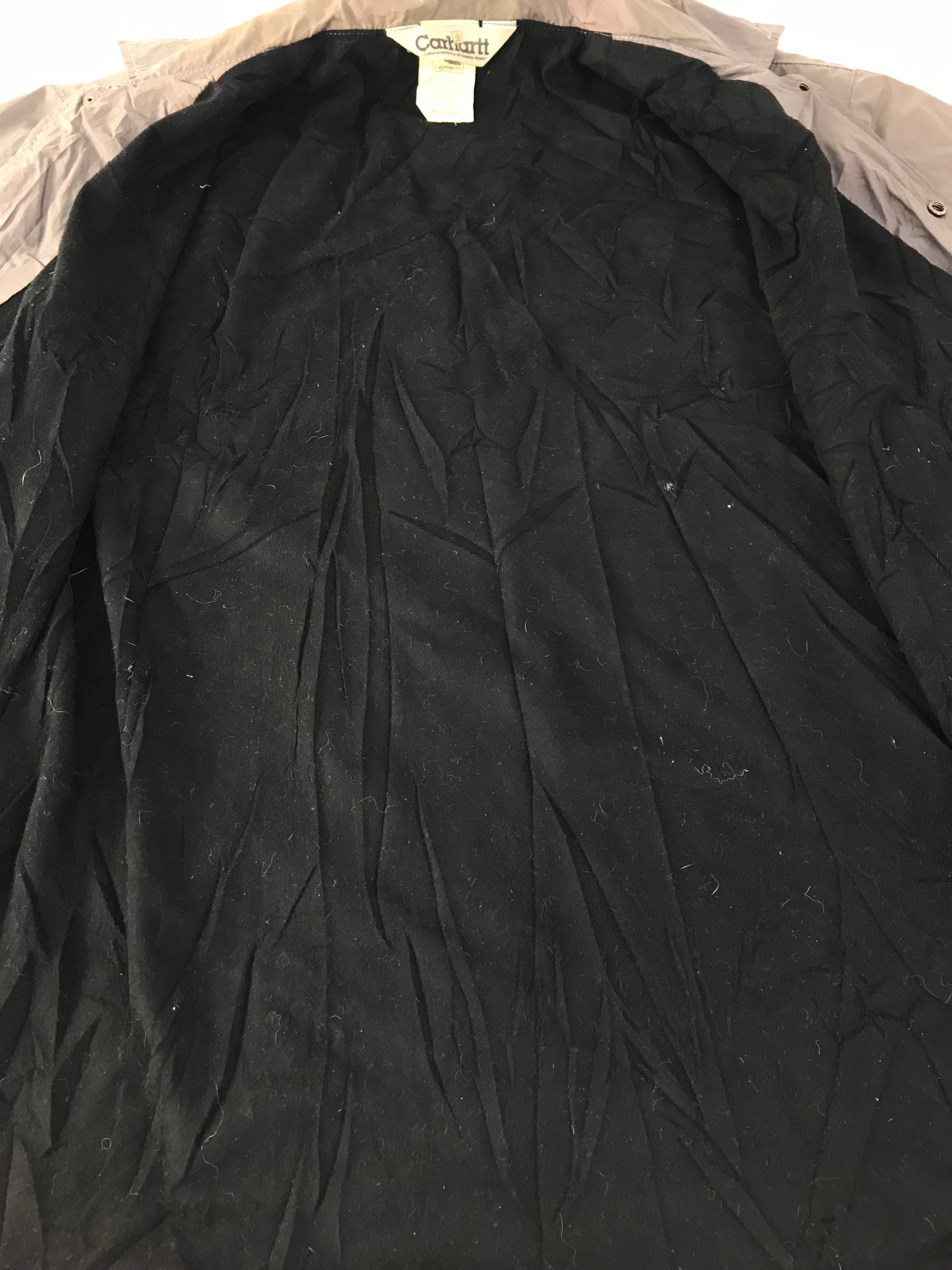 Vintage Carhartt Chore Jacket Insulated Wool Inner Workwear Snap Button ...