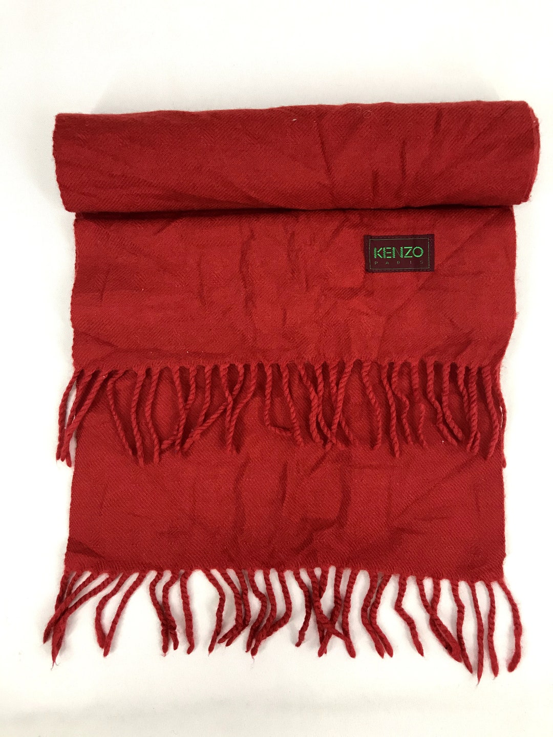 Écharpe unie pure laine Paris Kenzo Paris silencieux châle luxe hype ...