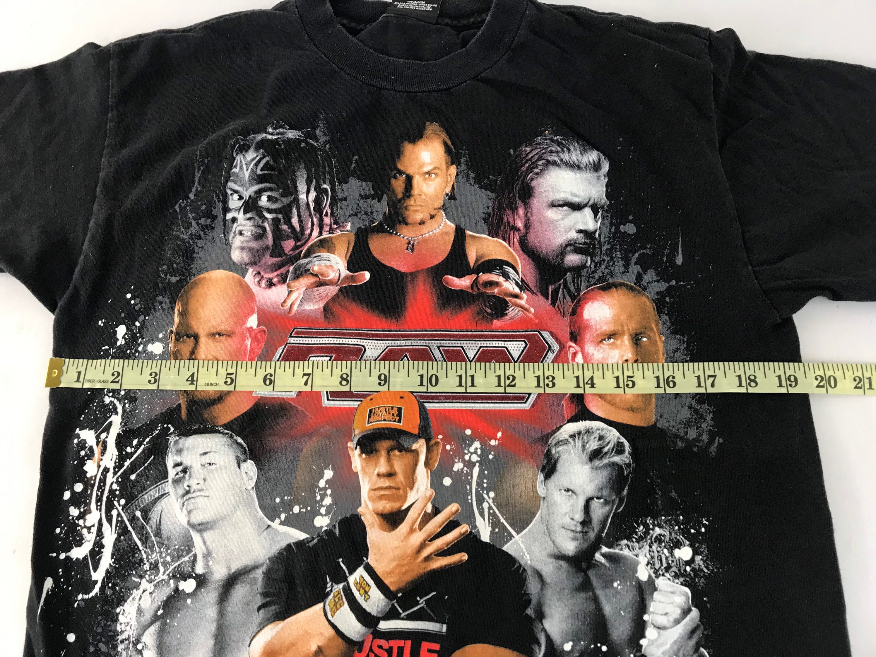 Vintage WWE Raw Flagship Professional Wrestling Big Printed Tee T-shirt ...