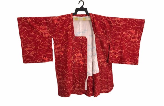 Vintage Japanese Traditional Noragi Kimono Haori Hant… - Gem