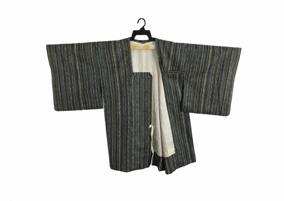 Vintage Japanese Traditional Noragi Kimono Haori Hant… - Gem