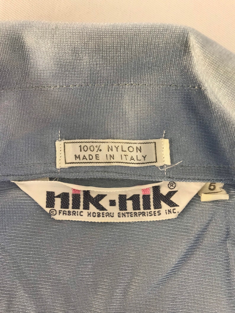 Vintage Nik Nik Fabric Hobeau 100% Nylon Made in Italy Button up ...