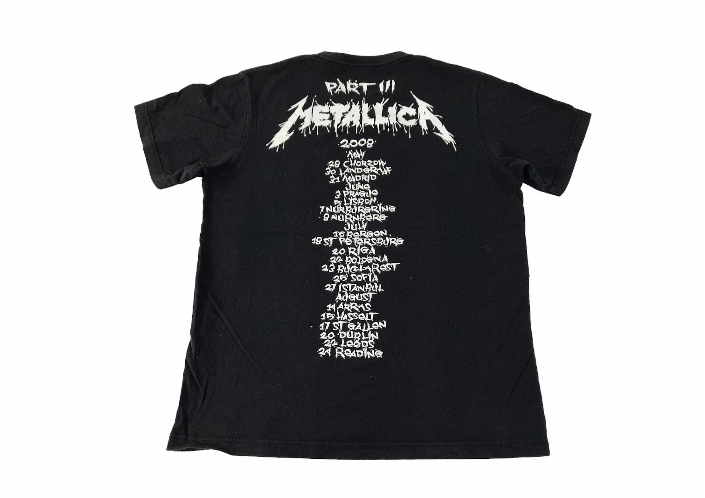 Vintage Style Metallica Metal Rock Band Part 3 Tour Tee Big Logo ...