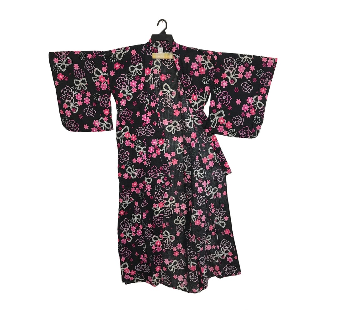 Vintage Japanese Traditional Noragi Kimono Haori Hanten Jinbei Japanese ...