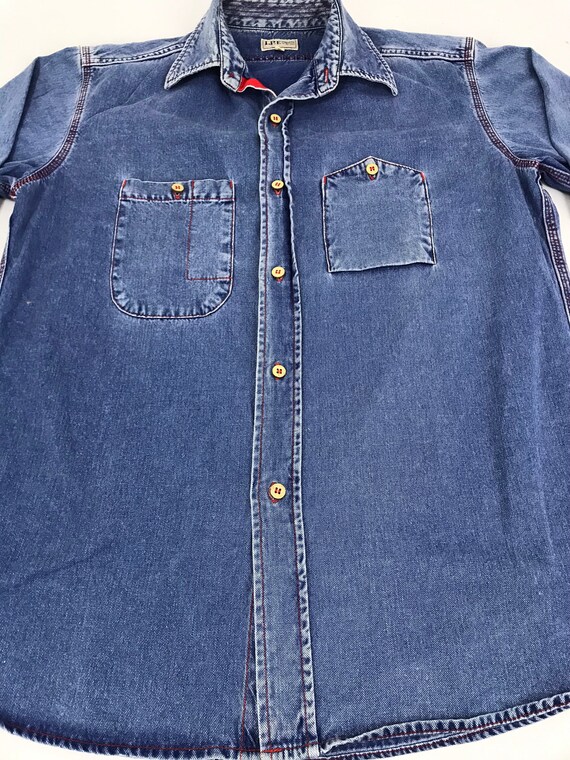 Rare Vintage IPE Big John Indigo Planet Earth Denim J… - Gem