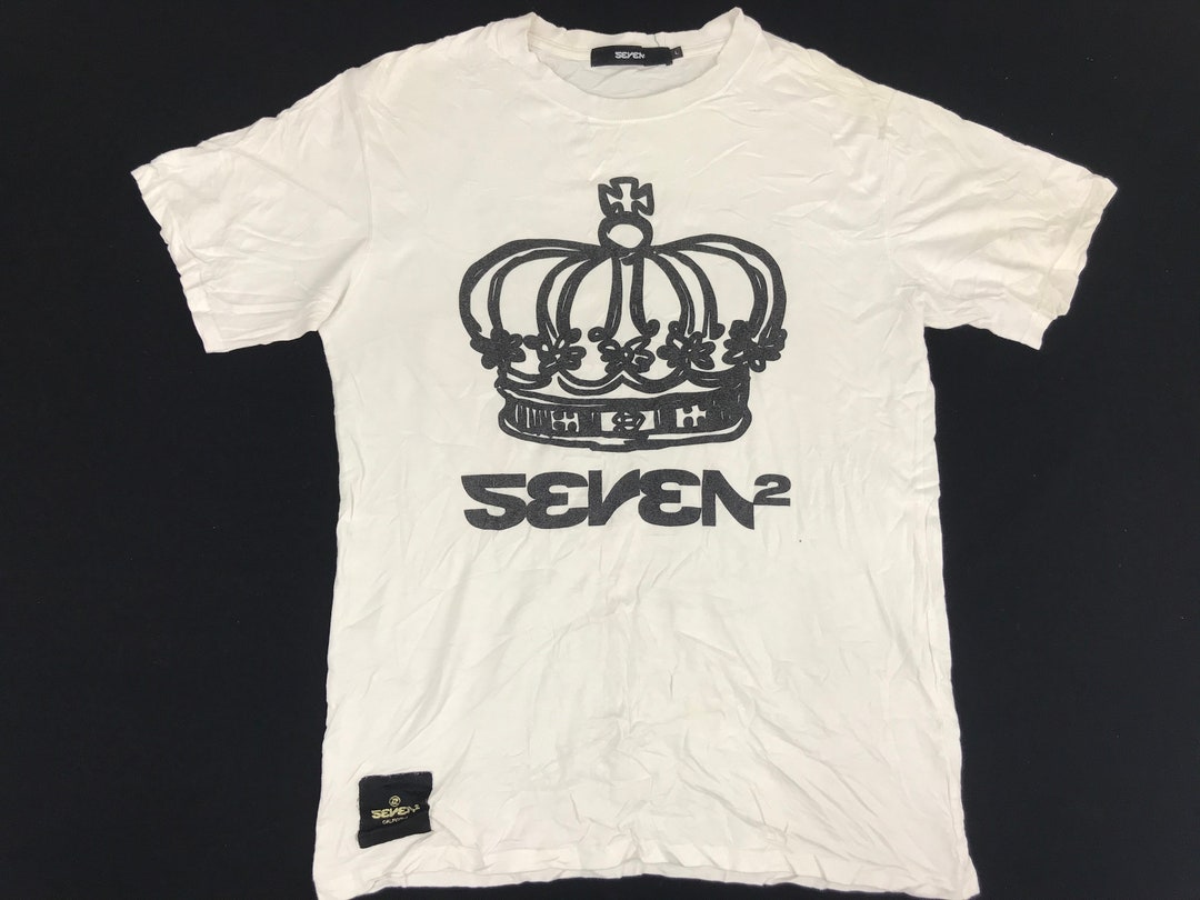 Vintage Seven2 California Cross Crown Logo Brand Spell Out Tee T-shirt ...