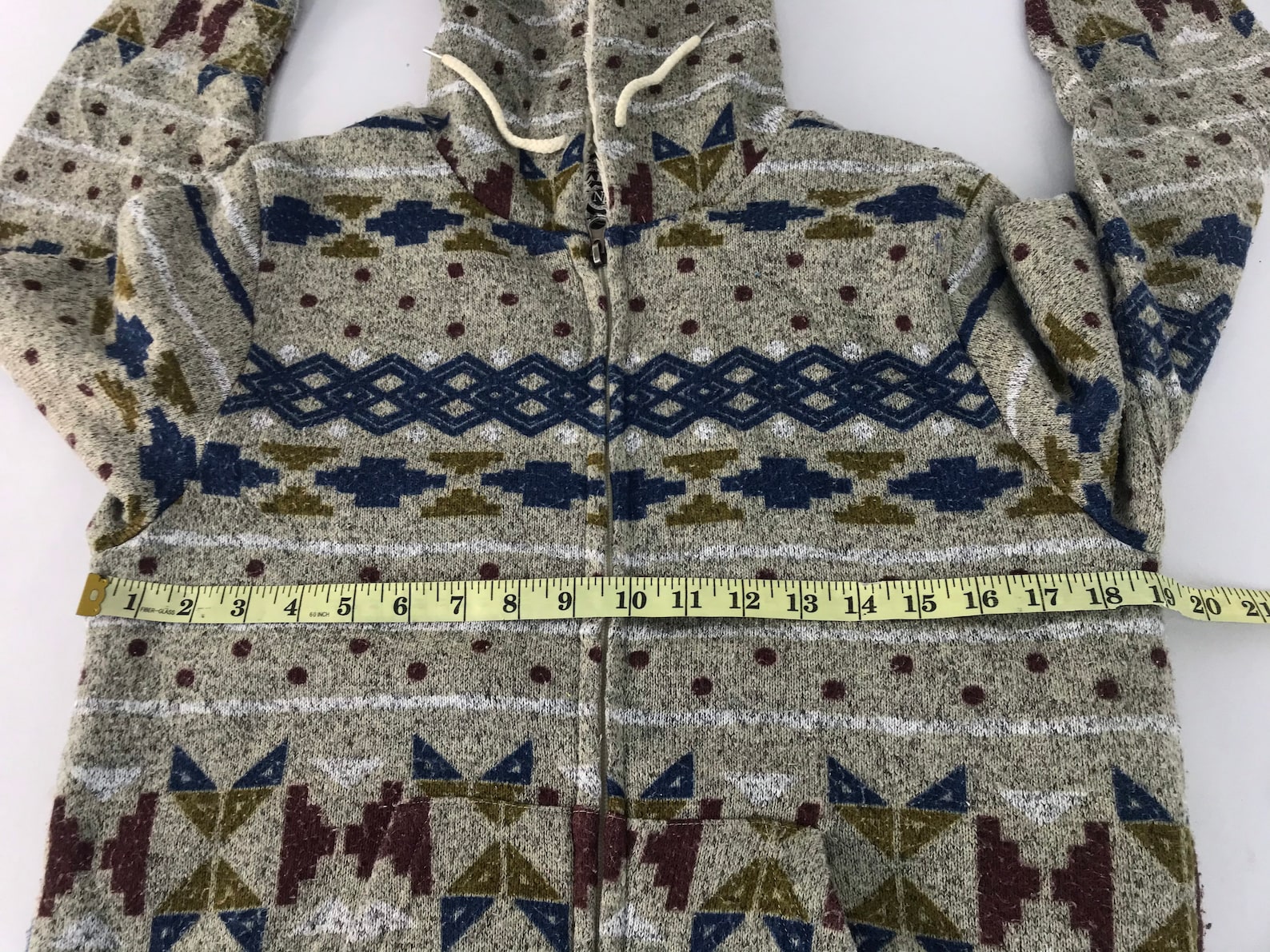 Vintage Style Natural Infinity Fleece Hoodie Zip up Style Jacket ...