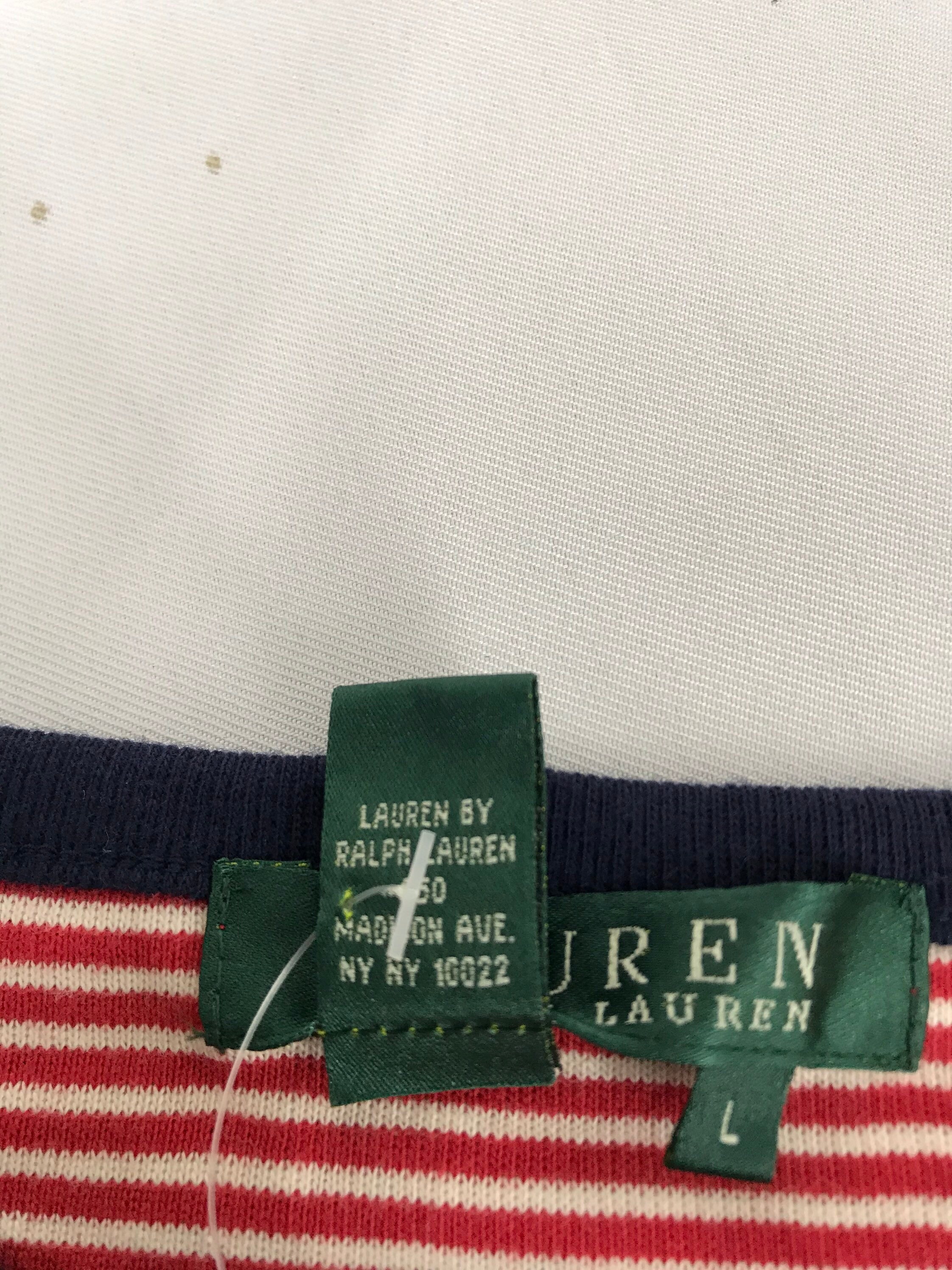 RLL Ralph Lauren Nwt Striped Tee T-shirt Designer Streetwear Fits Size ...