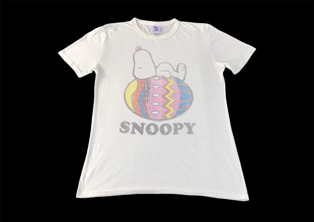 Vintage Beams Junk Food Snoopy Rasta Peanut Big Printed Tee T-shirt ...