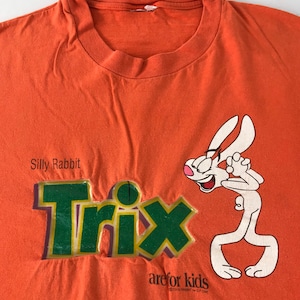 Vintage Silly Rabbit TRIX Are for Kids Bunny Cereal Brand Tee T-shirt ...