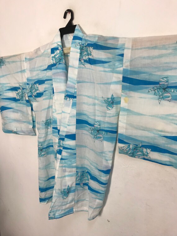 Vintage Japanese Traditional Noragi Kimono Haori Hant… - Gem