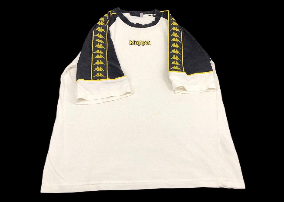 Kappa Side Tape Sleeve Logo Embroidery Spell Out Sportswear Tee T-shirt ...