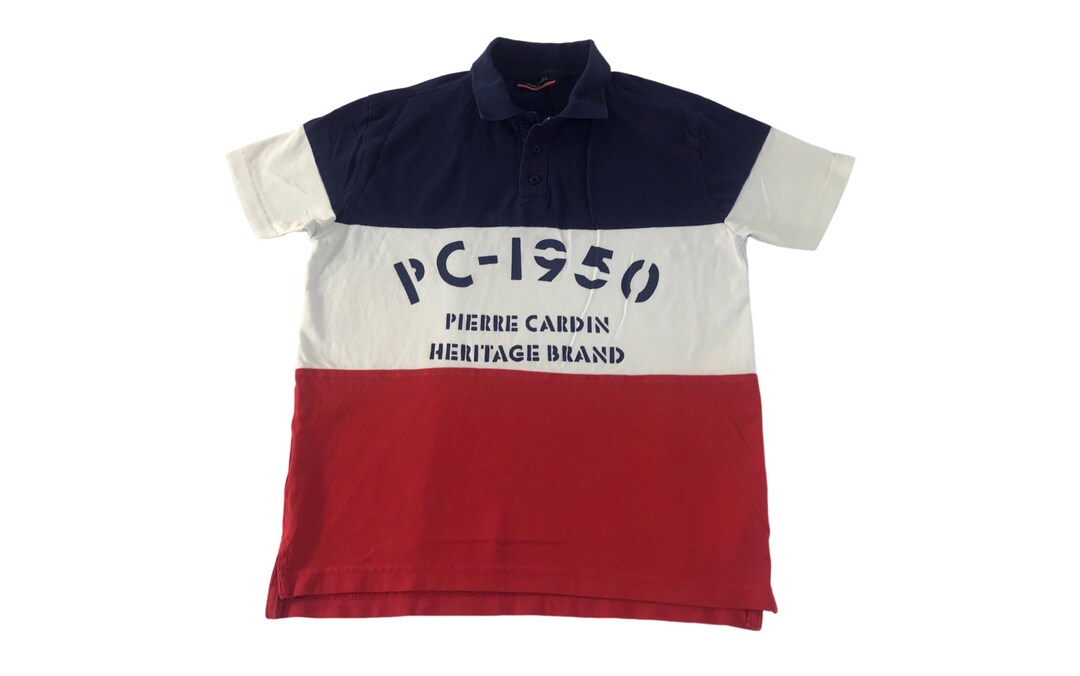 Vintage Pierre Cardin Paris 1950 Heritage Brand Spell Out Polo Tee T ...