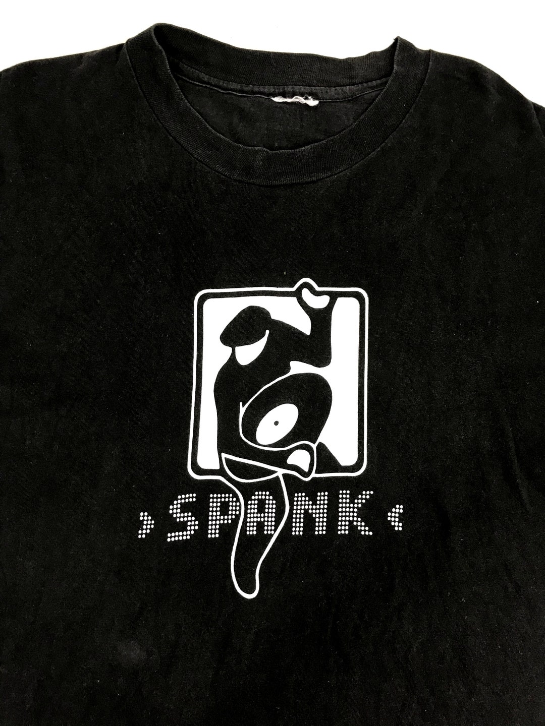 Vintage Spank DJ Logo Spell Out Japanese Brand Printed Tee T-shirt ...