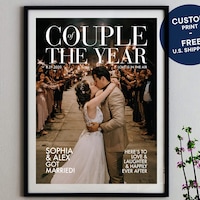 Canva Couple Magazine Template, Custom Anniversary Gift for Husband or ...