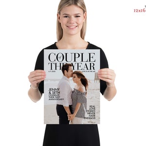 Custom Magazine Cover Gift / Couple of the Year Magazine Cover Art ...