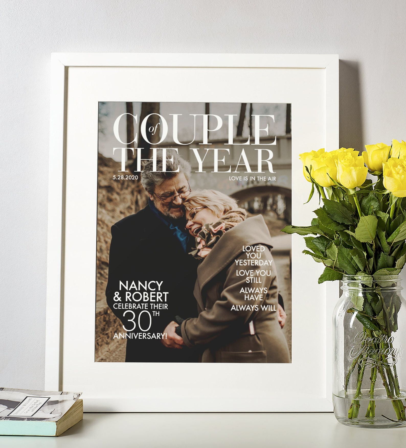 Custom Magazine Cover 30th Anniversary 30 Year of Marriage - Etsy