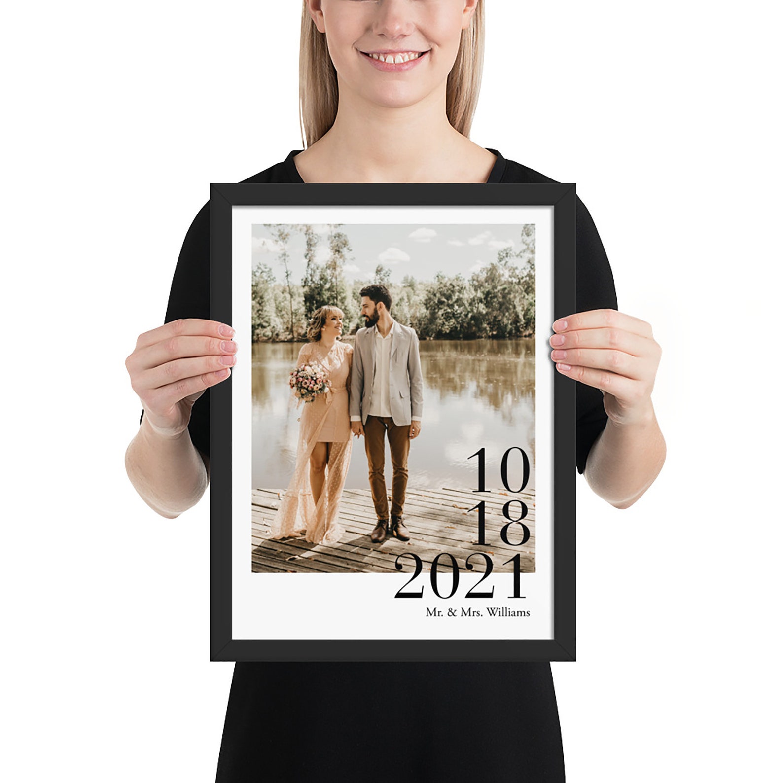 Personalized Wedding Date With Photo / Custom Wedding Print / - Etsy