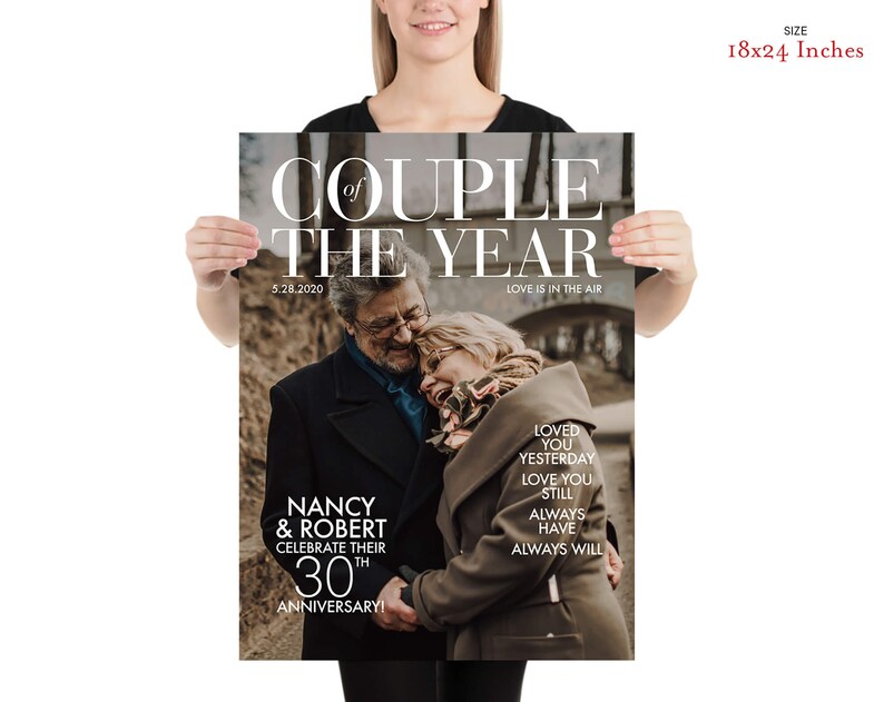 Custom Magazine Cover 30th Anniversary 30 Year of Marriage - Etsy