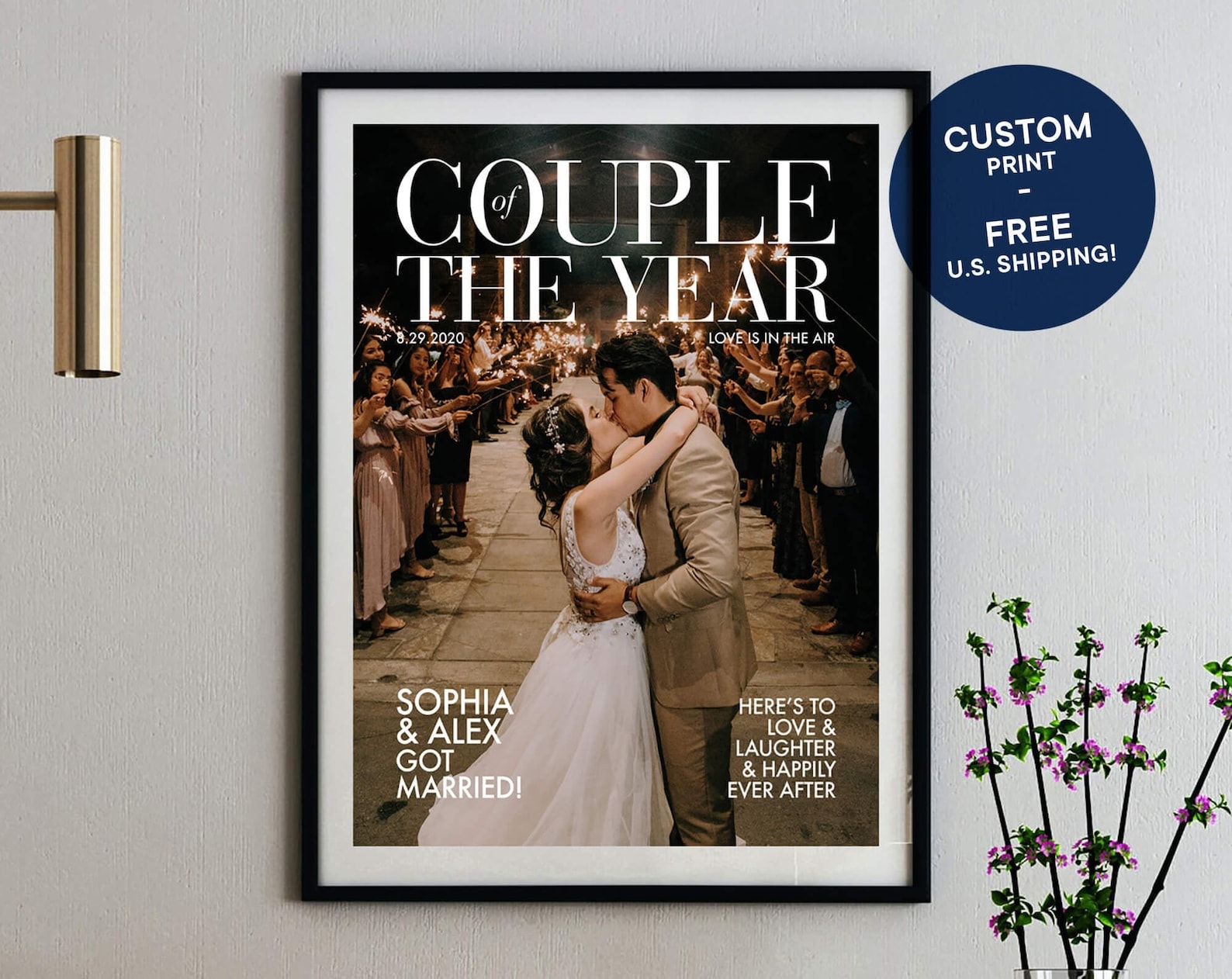Custom Magazine Cover Gift / Couple of the Year Magazine Cover - Etsy