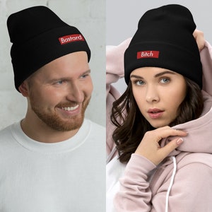 Bastard and Bitch Couple Beanies / Matching Couple Gift / - Etsy
