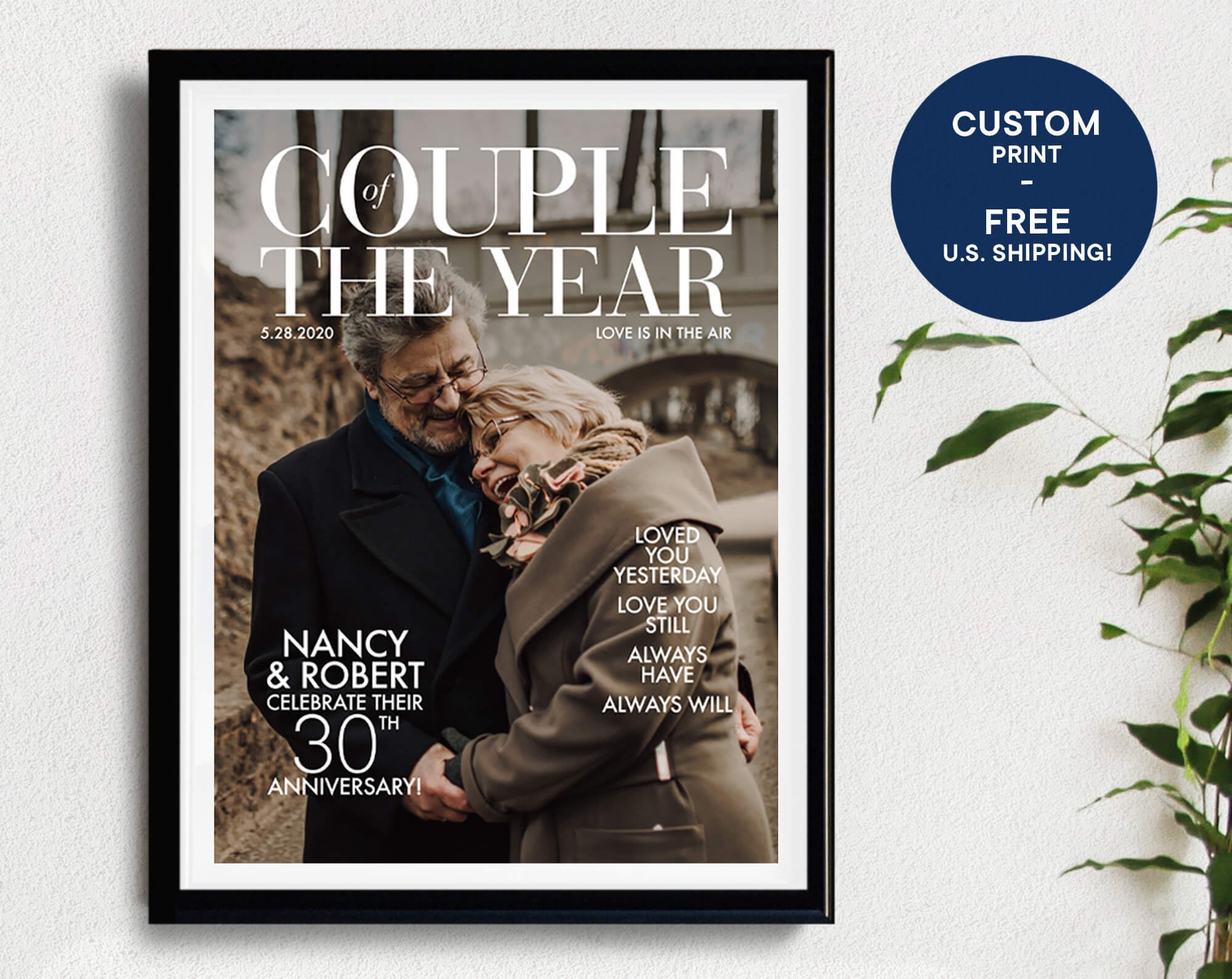 Custom Magazine Cover 30th Anniversary 30 Year of Marriage - Etsy