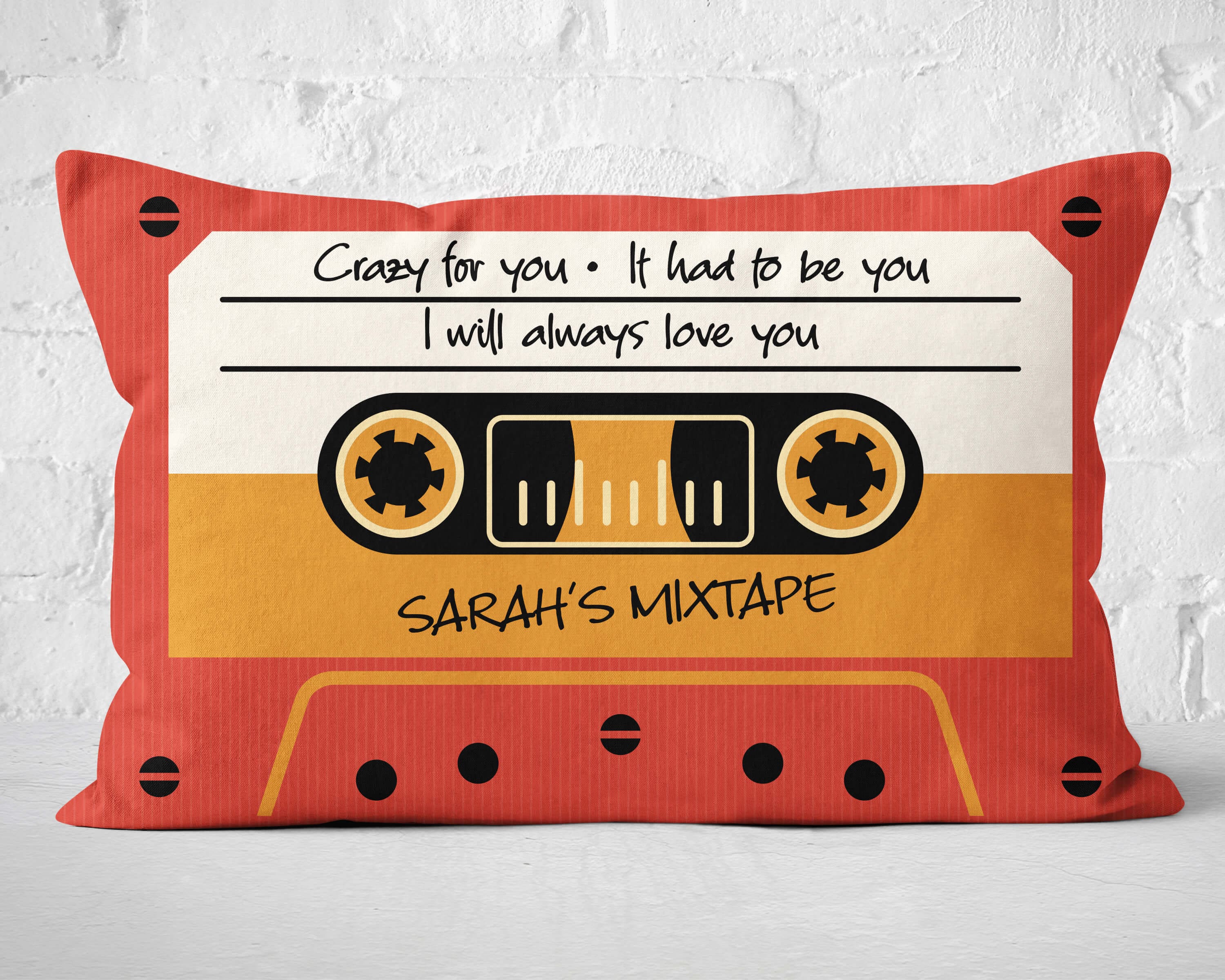 Custom mixtape couples gift Couple Mixtape pillow Romantic | Etsy