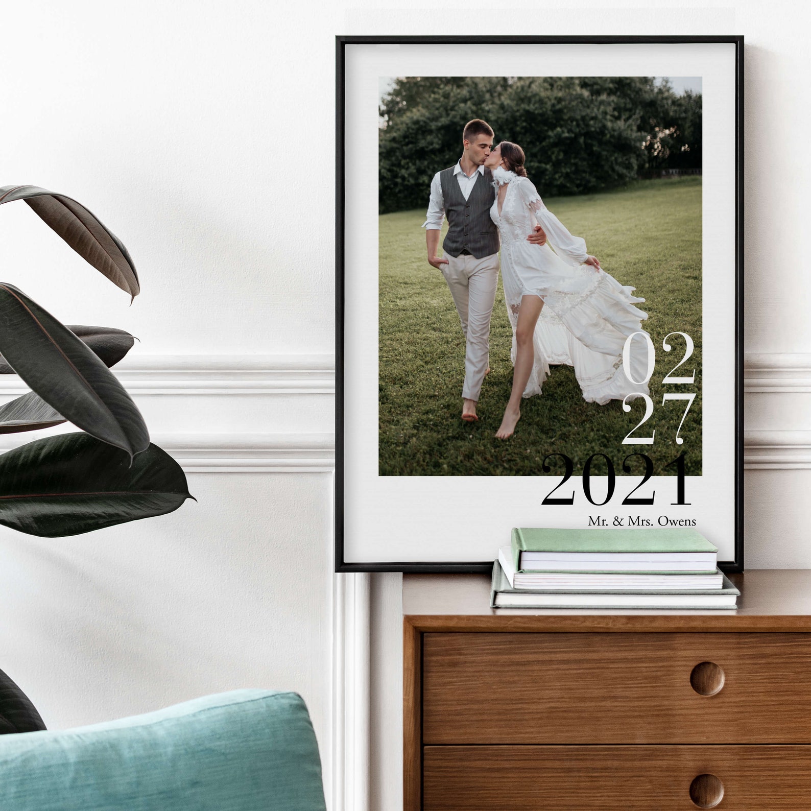 Personalized Wedding Date With Photo / Custom Wedding Print / - Etsy