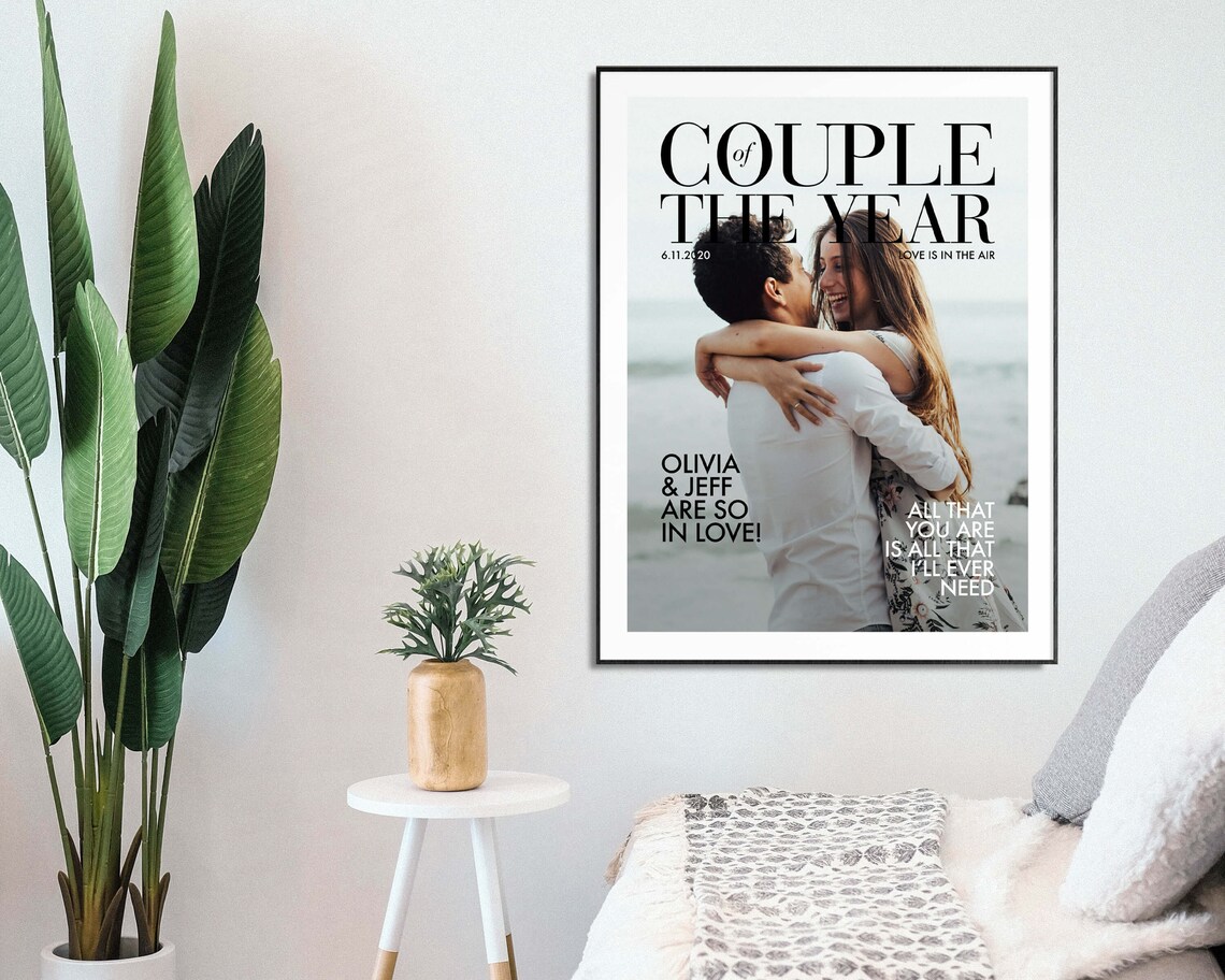 Custom Couple of the Year Magazine Cover Custom Magazine - Etsy