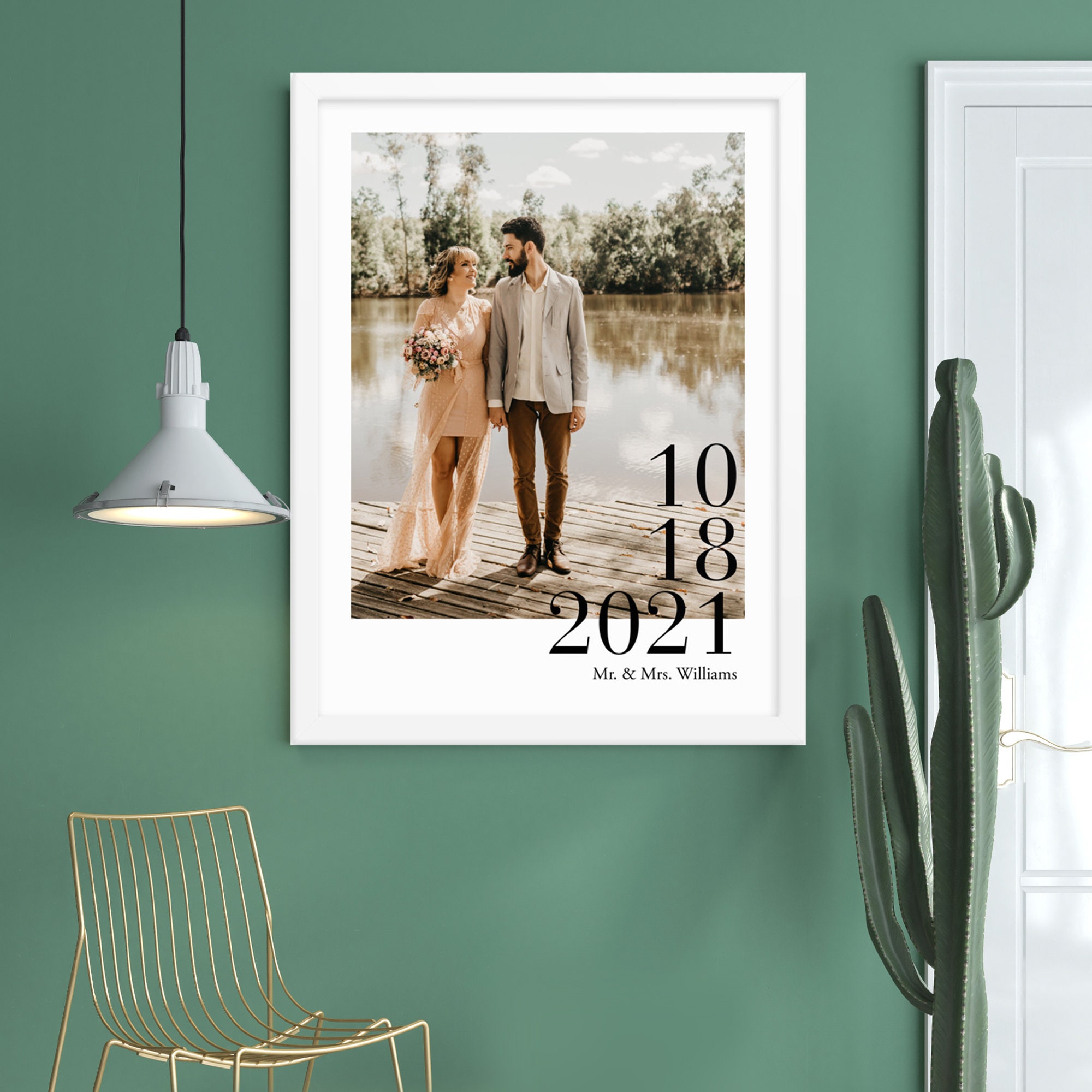 Personalized Wedding Date With Photo / Custom Wedding Print / - Etsy